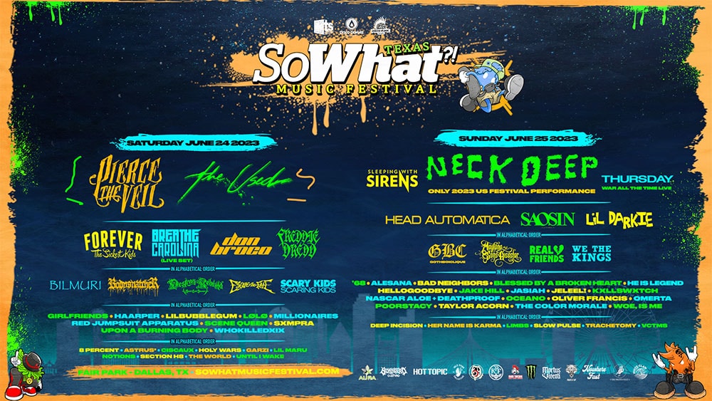 So What?! Music Festival 2023 Lineup